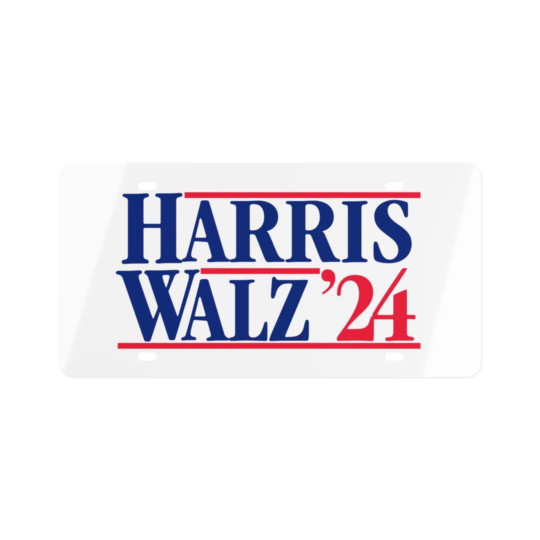Kamala Harris Walz for President License Plate, Kamala 2024, Democrat ...