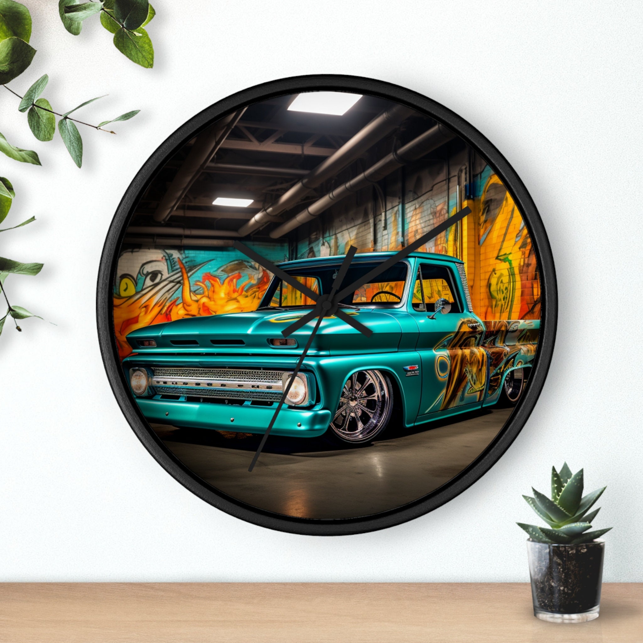 Chevy C10 With Graffiti Graphics Lowrider Trucks Wall Clock - Etsy