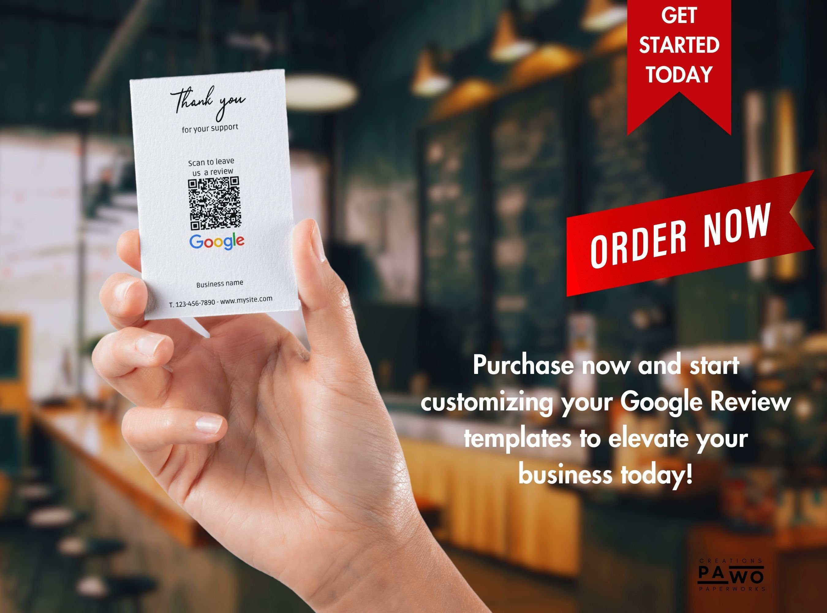 Google Review My Business Card Qr Code Sign Handwritten Business Review ...