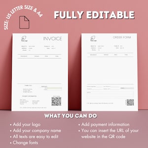 Invoice Template Word Excel Template Spreadsheet Template Order Form ...