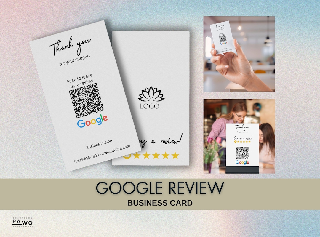 Google Review My Business Card Qr Code Sign Handwritten Business Review ...