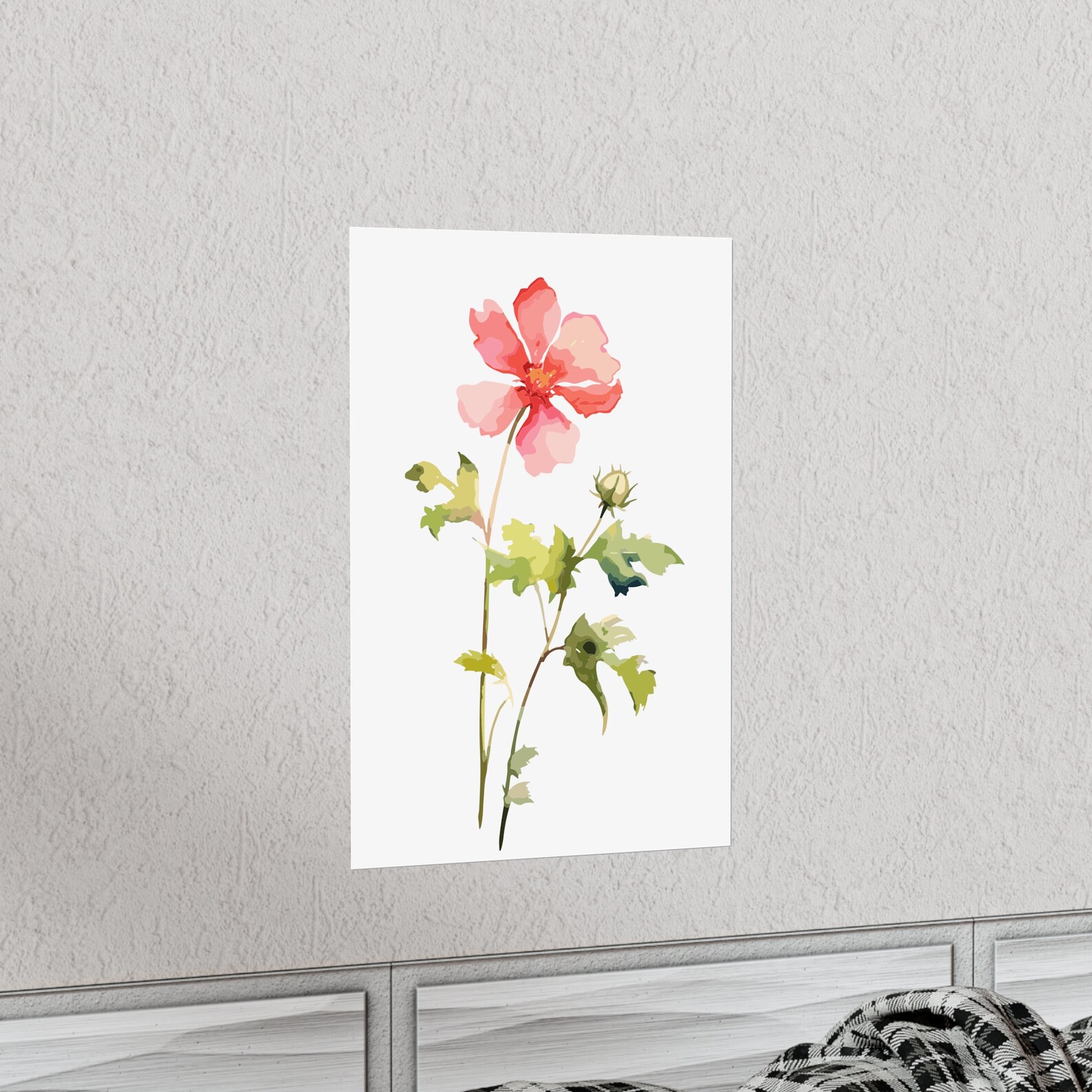 Pink Wildflower Poster Cottagecore Wall Art Home Decor - Etsy