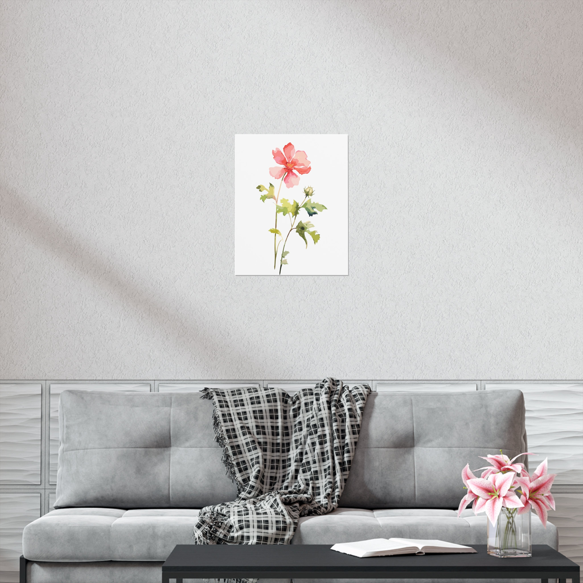 Pink Wildflower Poster Cottagecore Wall Art Home Decor - Etsy