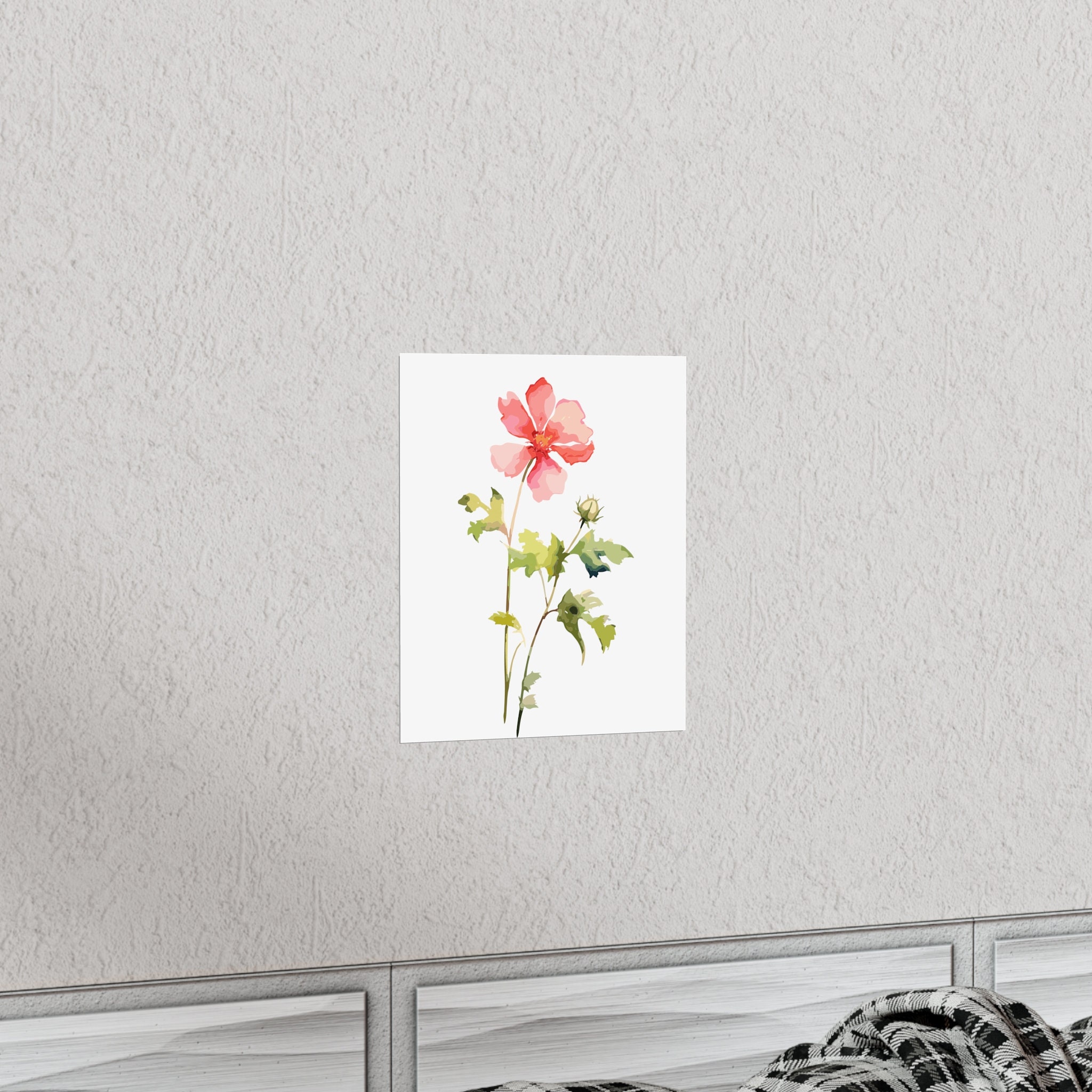 Pink Wildflower Poster Cottagecore Wall Art Home Decor - Etsy