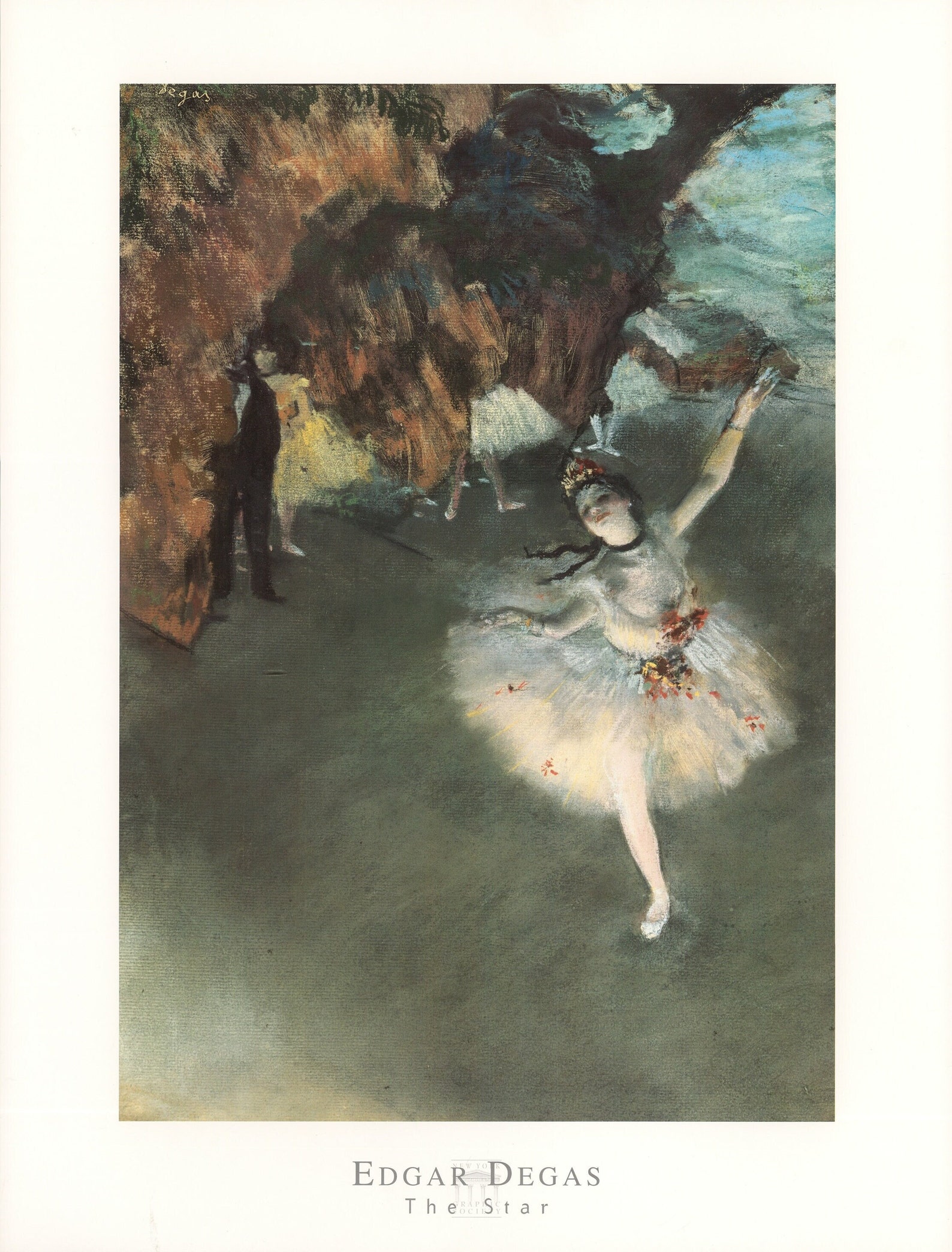 The Star by Edgar Degas, Fine Art Print. Pastel Artwork, Impressionism ...