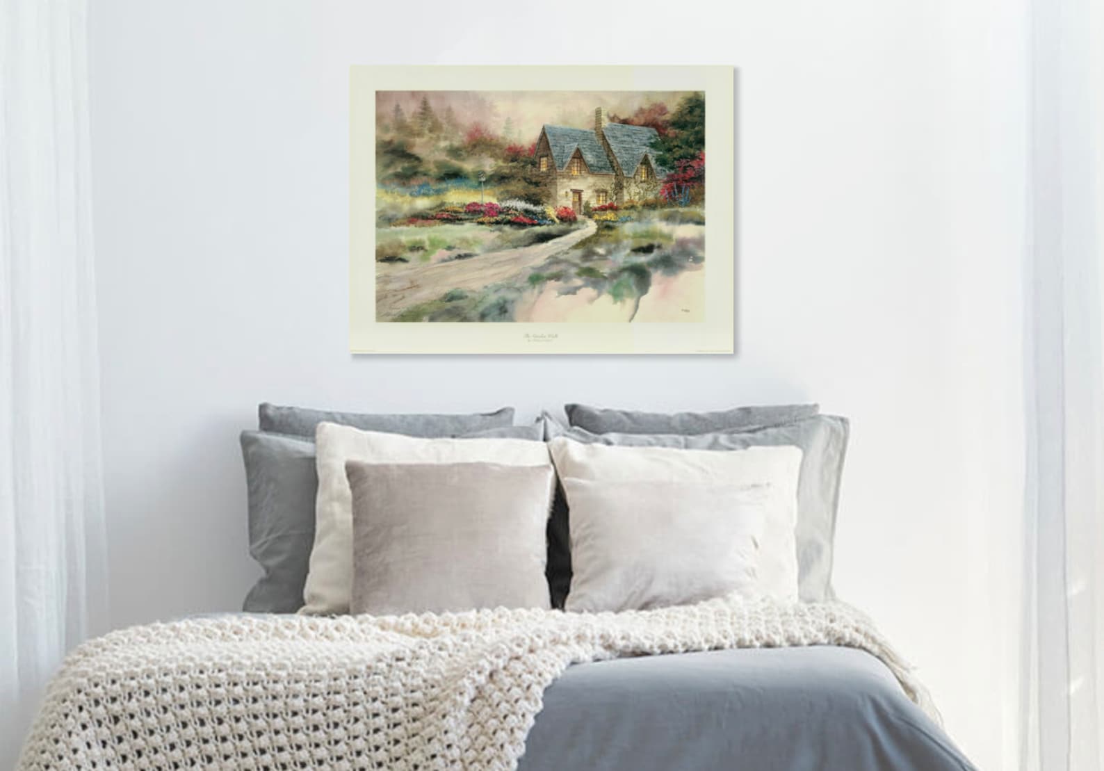 Michael Casper's "the Garden Walk" Limited Edition Lithograph, Signed ...