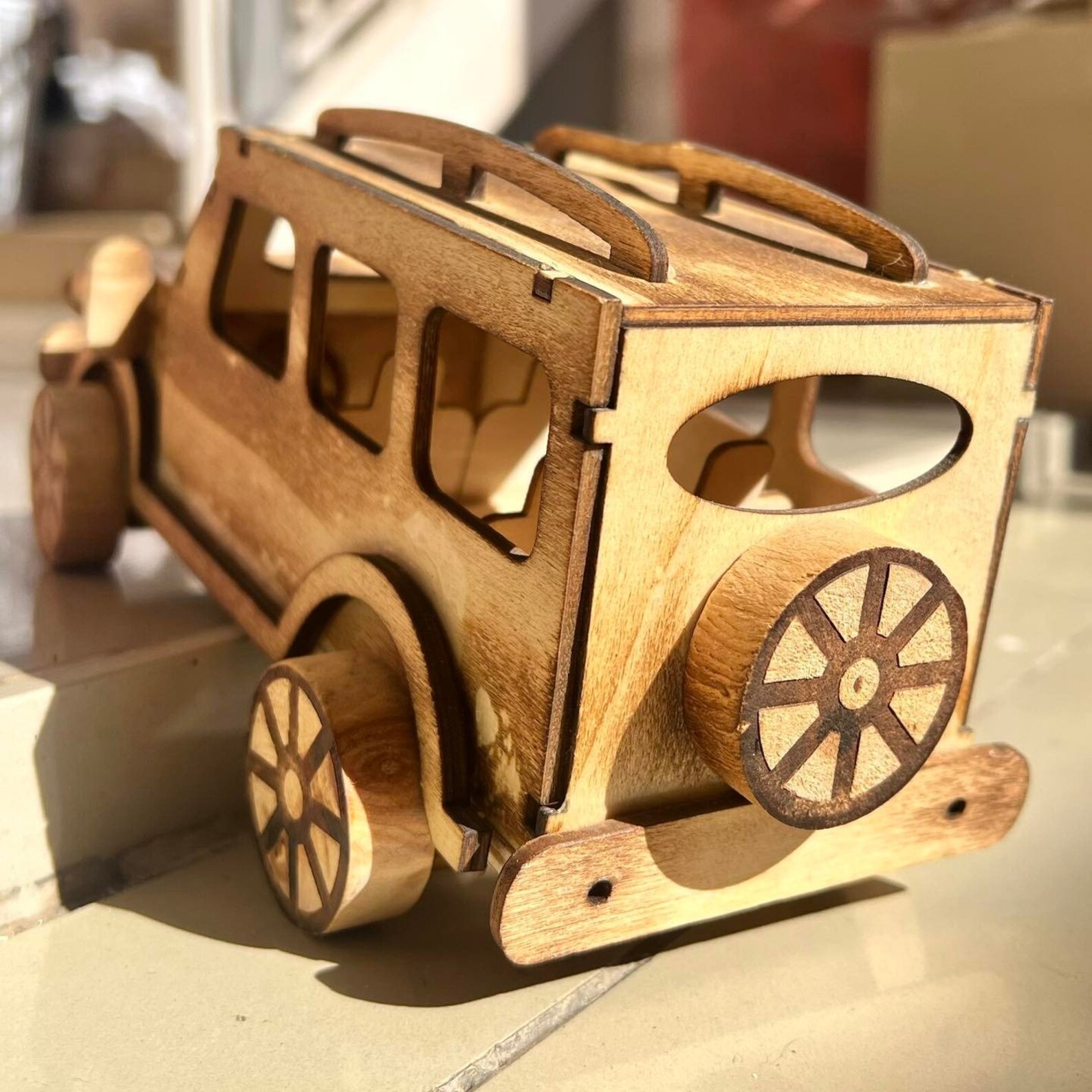 Woodland Jeep Wood Hand Craft Model Ideal Decoration Piece - Etsy