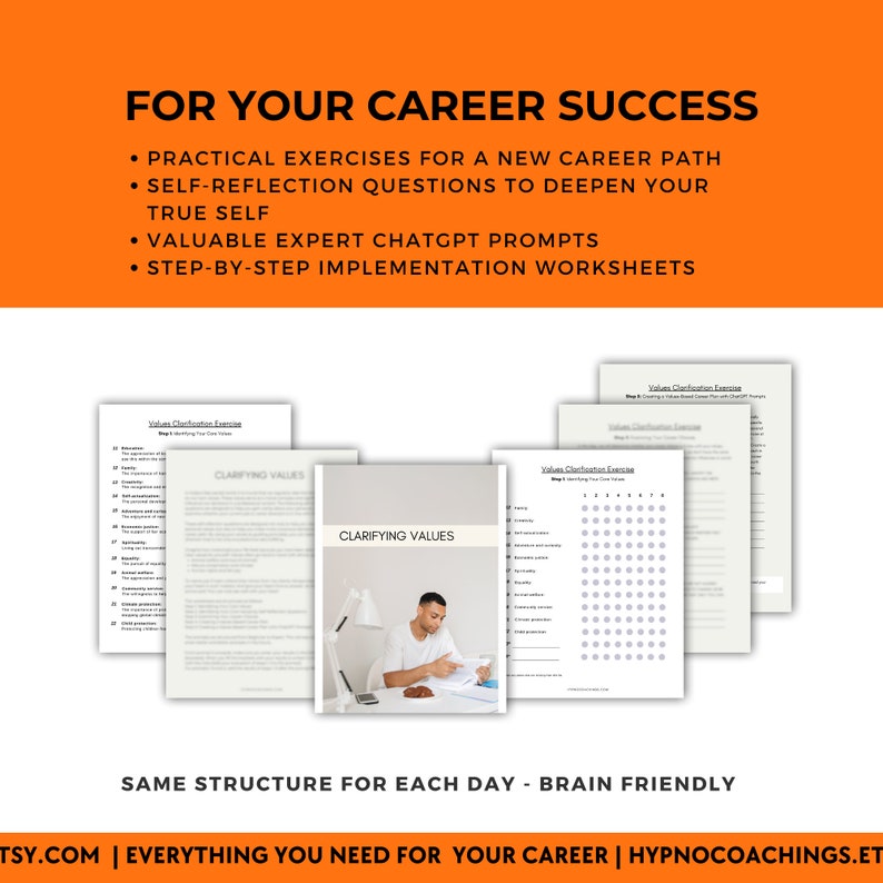 Career Printable, Value Worksheets With Chatgpt, Coaching Worksheets ...
