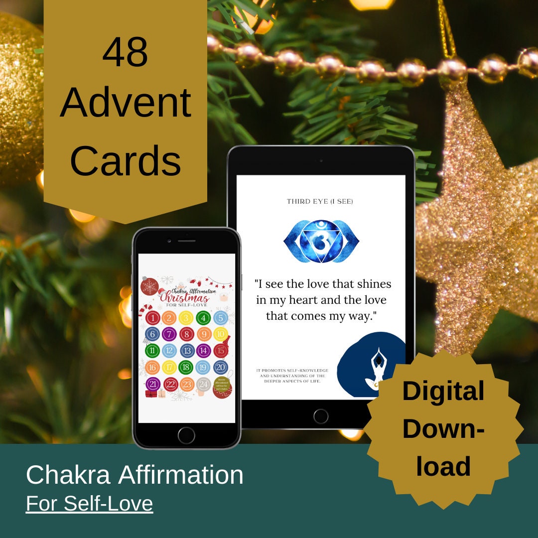 Advent Calendar Chakra Affirmation Cards: the Best Christmas - Etsy