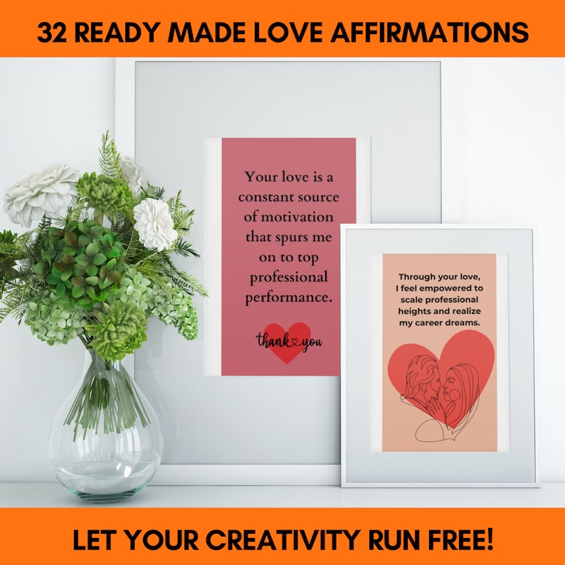 Editable Affirmation Cards, Thank You Card Pink, Instant Download for ...