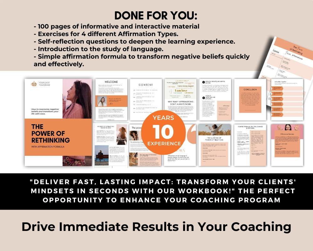 Life Coaching Worksheets Template Limiting Belief Workbook Lead Magnet ...