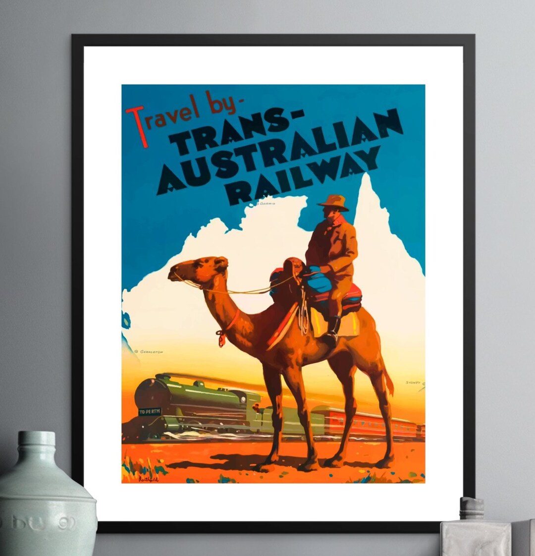 Trans-australian Railway Travel Poster Instant Download DIGITAL Wall ...