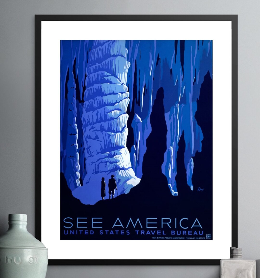 See America U.S. Travel Bureau Poster Created by the Works - Etsy