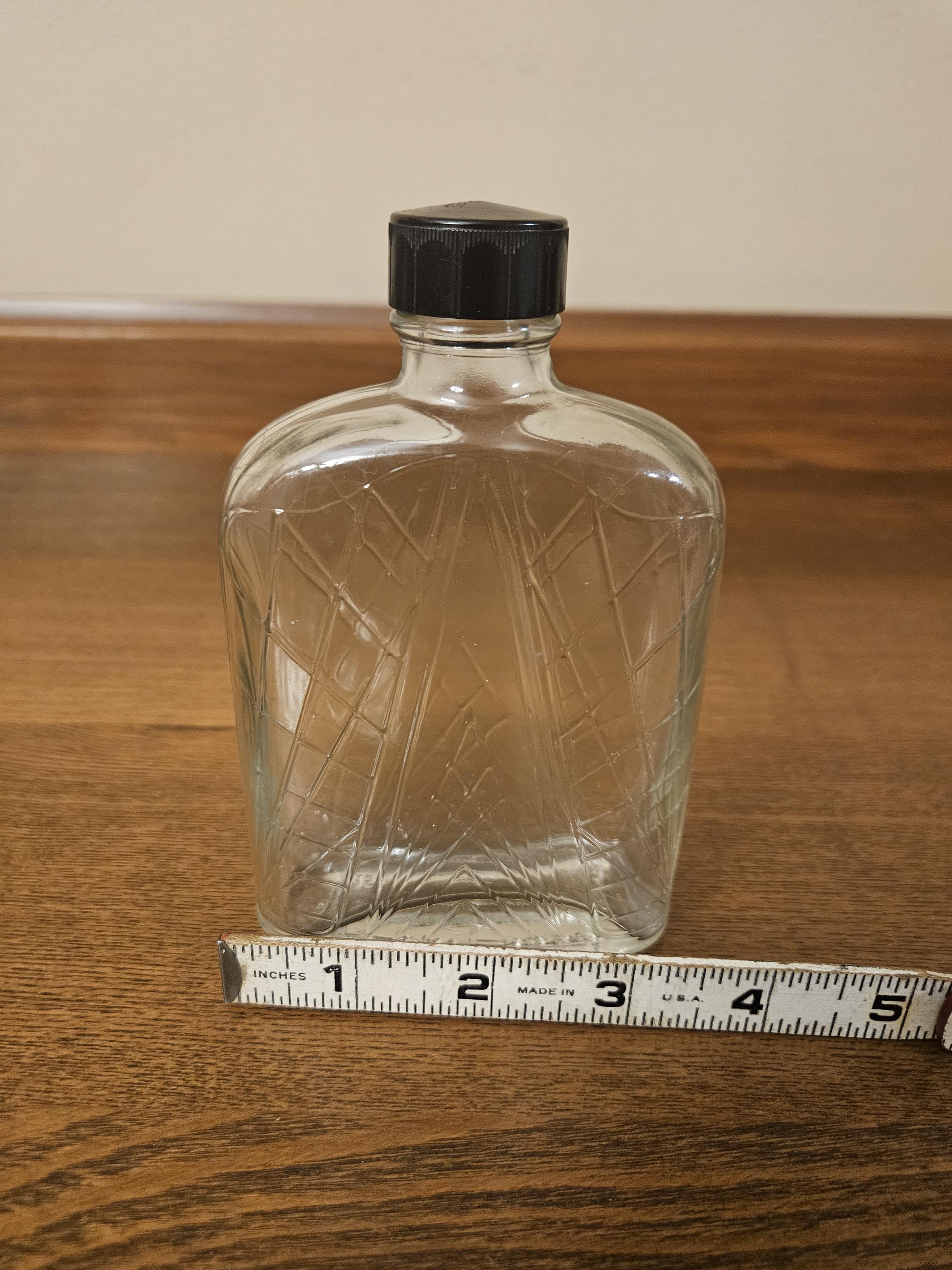 Vintage Glass Flask. Art Deco Design. Owens Illinois Falcon Flask. - Etsy