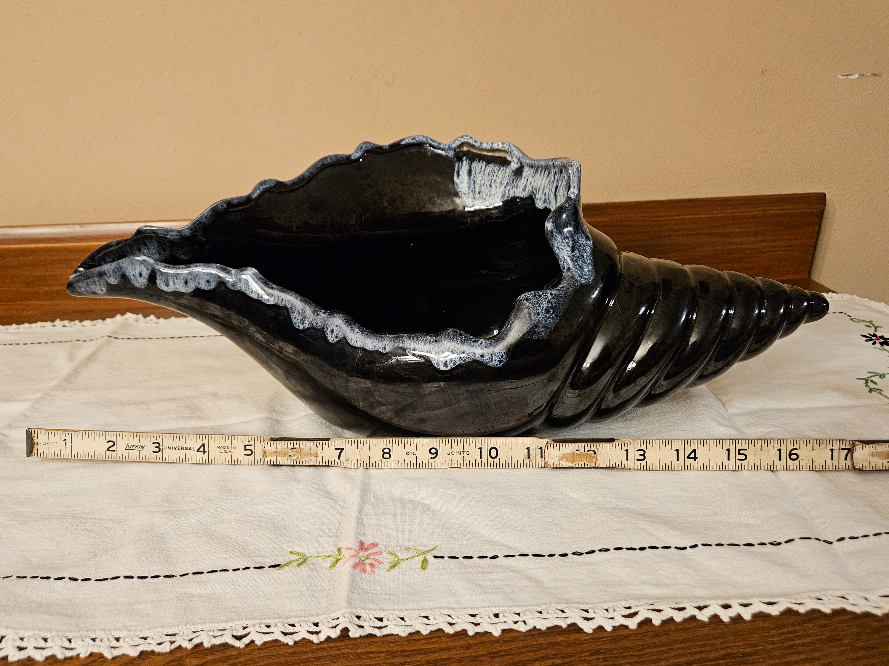 Vintage Van Briggle Pottery Conch Shell Vase Large 17 - Etsy