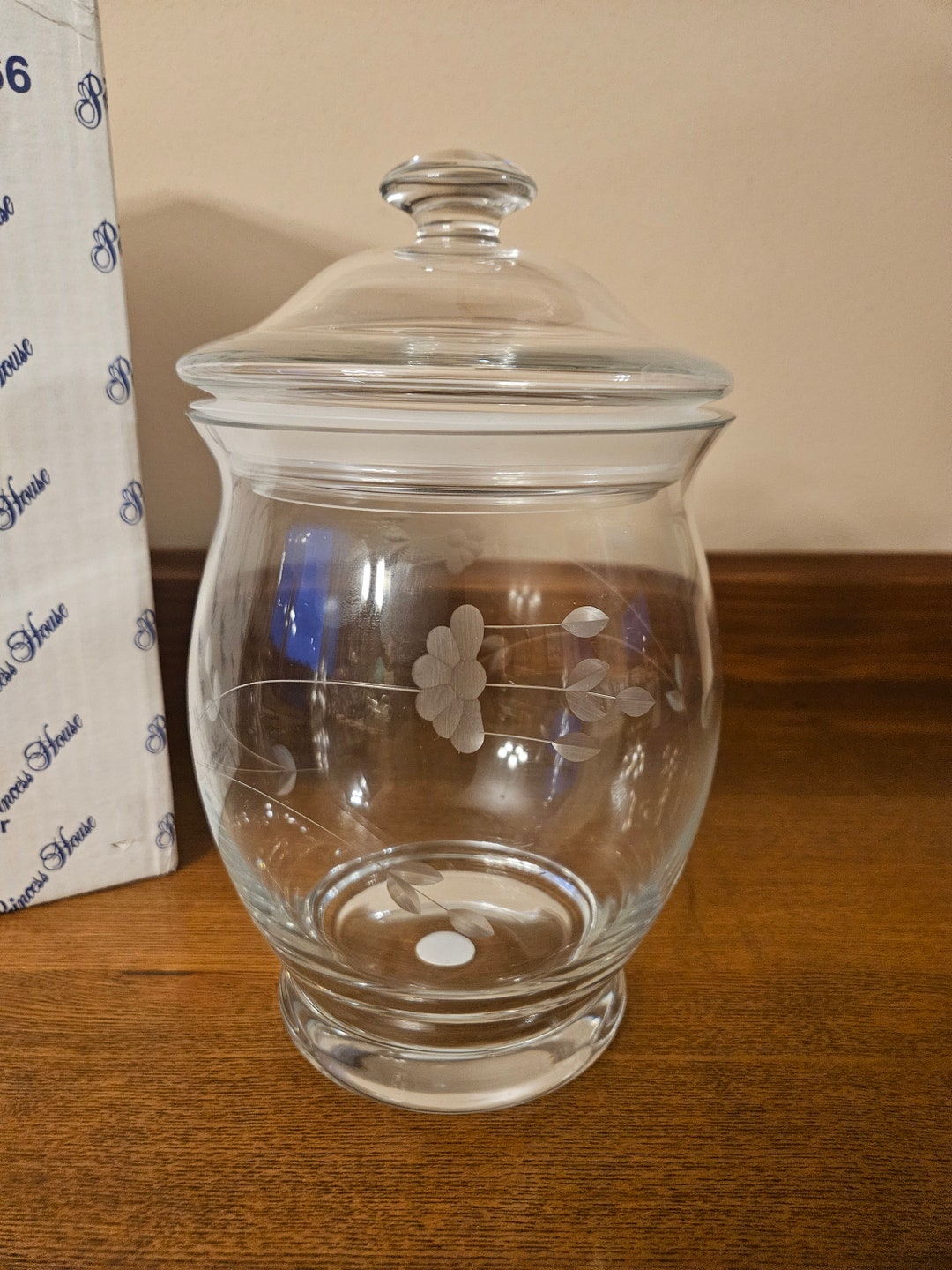 Vintage Princess House Crystal Canister #6166. Made in Romania ...