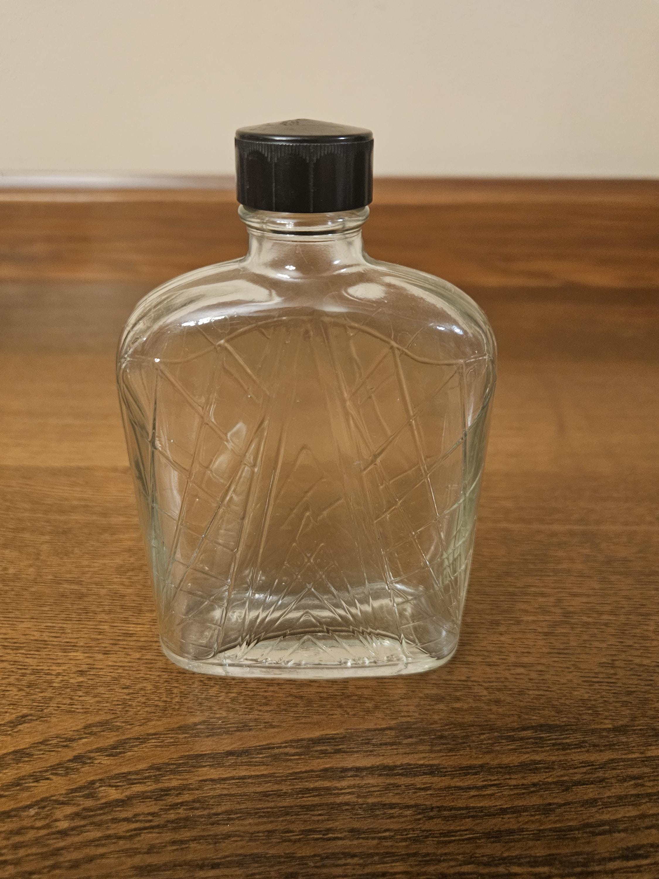 Vintage Glass Flask. Art Deco Design. Owens Illinois Falcon Flask. - Etsy