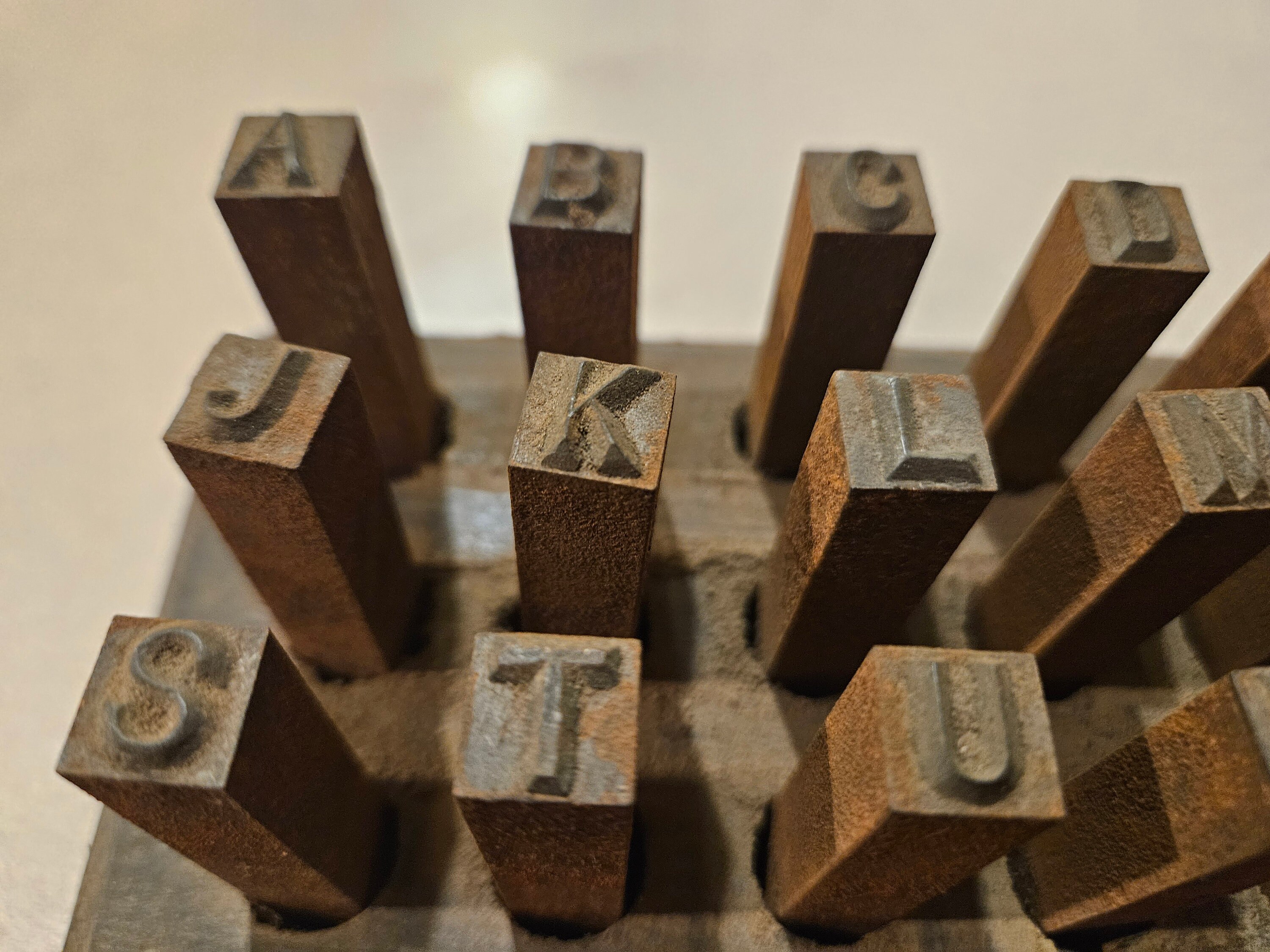 Vintage Metal Punch Alphabet Set Heavy Duty Steel in Wood Tray - Etsy