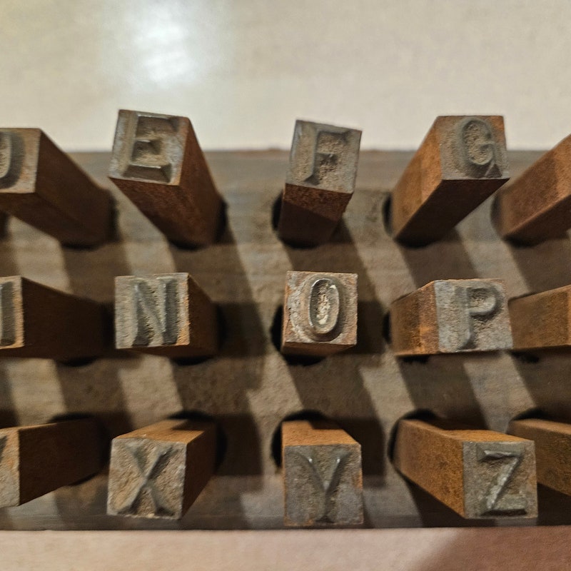 Wood Alphabet Stamp Set - Etsy