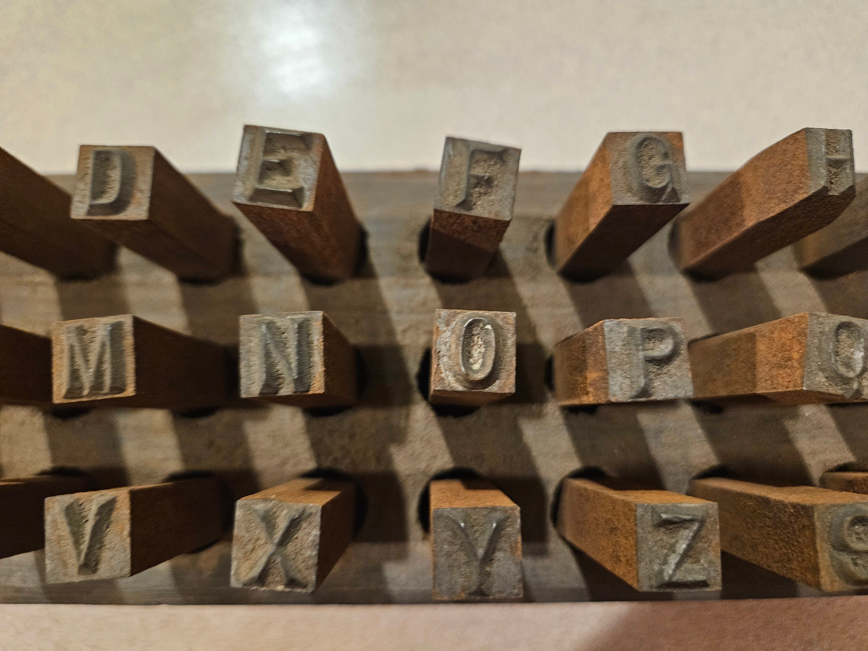 Vintage Metal Punch Alphabet Set Heavy Duty Steel in Wood Tray - Etsy