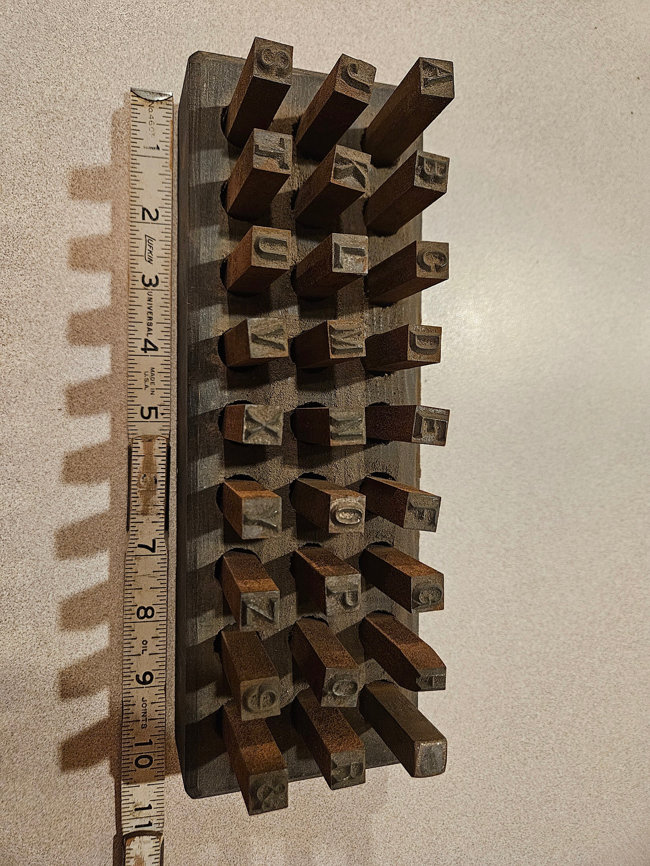 Vintage Metal Punch Alphabet Set Heavy Duty Steel in Wood Tray - Etsy