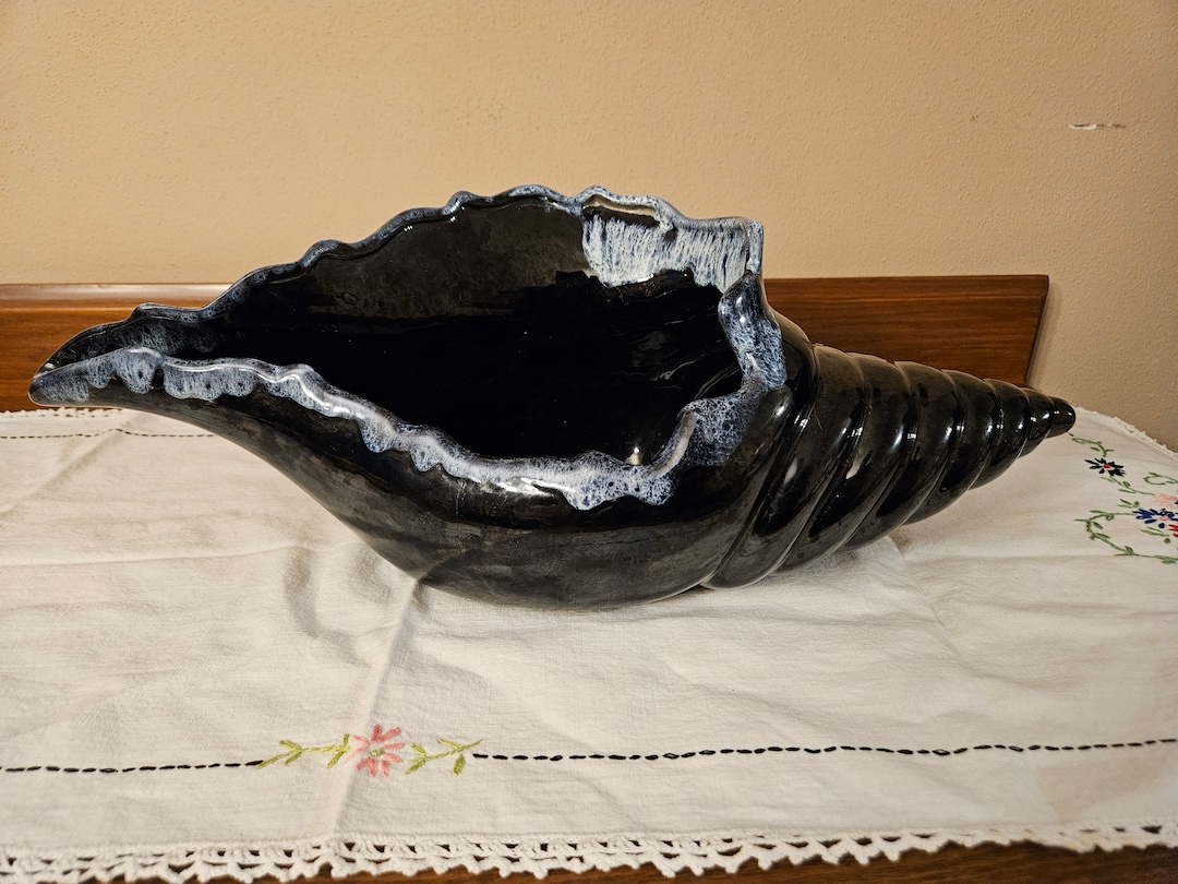 Vintage Van Briggle Pottery Conch Shell Vase Large 17" - Etsy