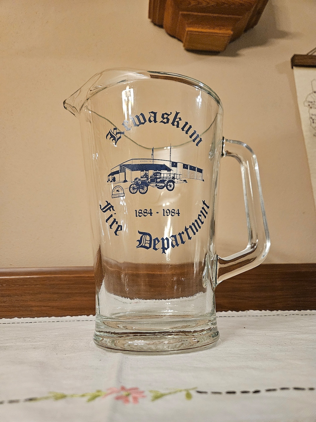 Vintage Kewaskum Fire Department Centennial Beer Pitcher - Kewaskum ...