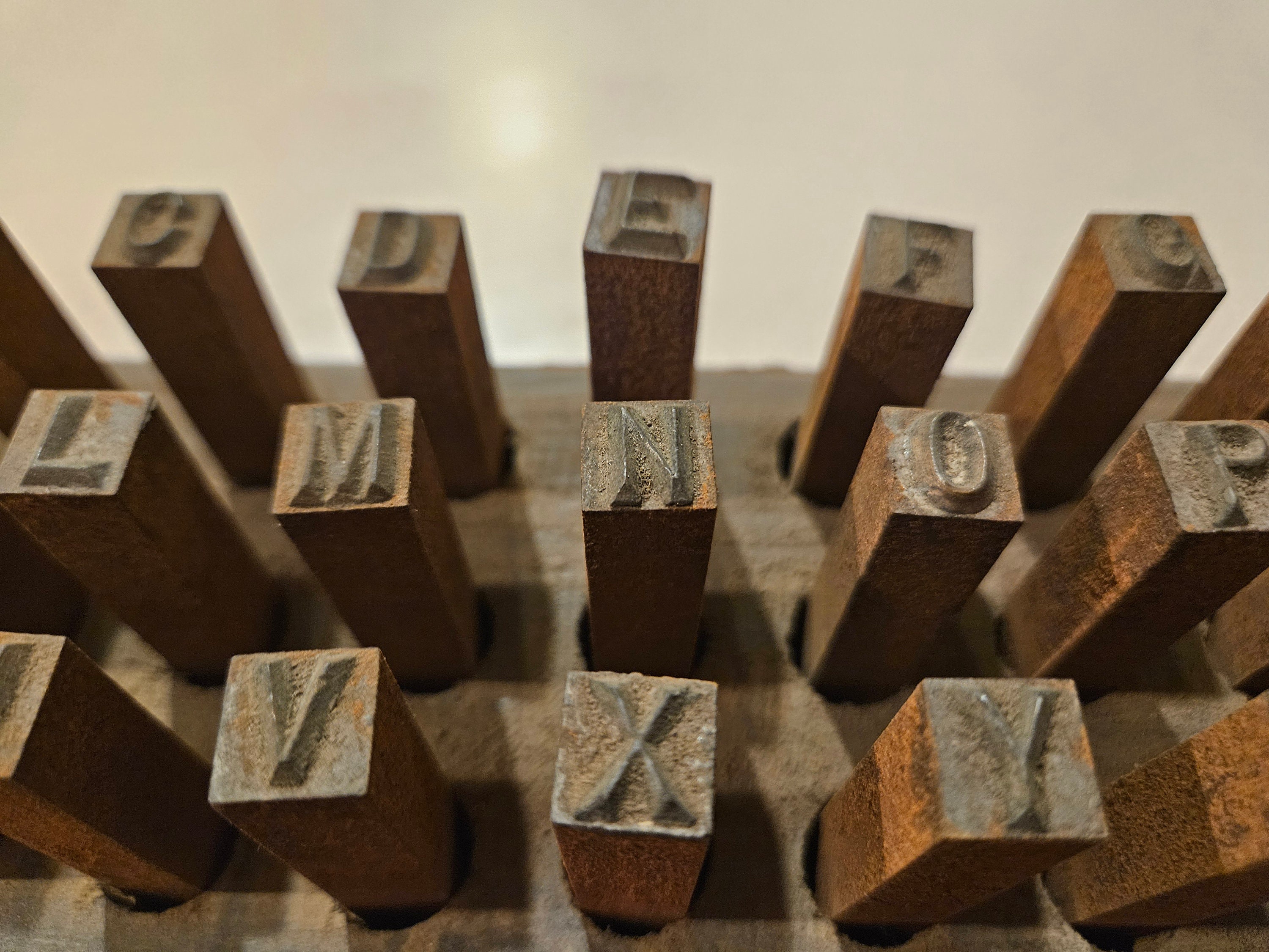 Vintage Metal Punch Alphabet Set Heavy Duty Steel in Wood Tray - Etsy
