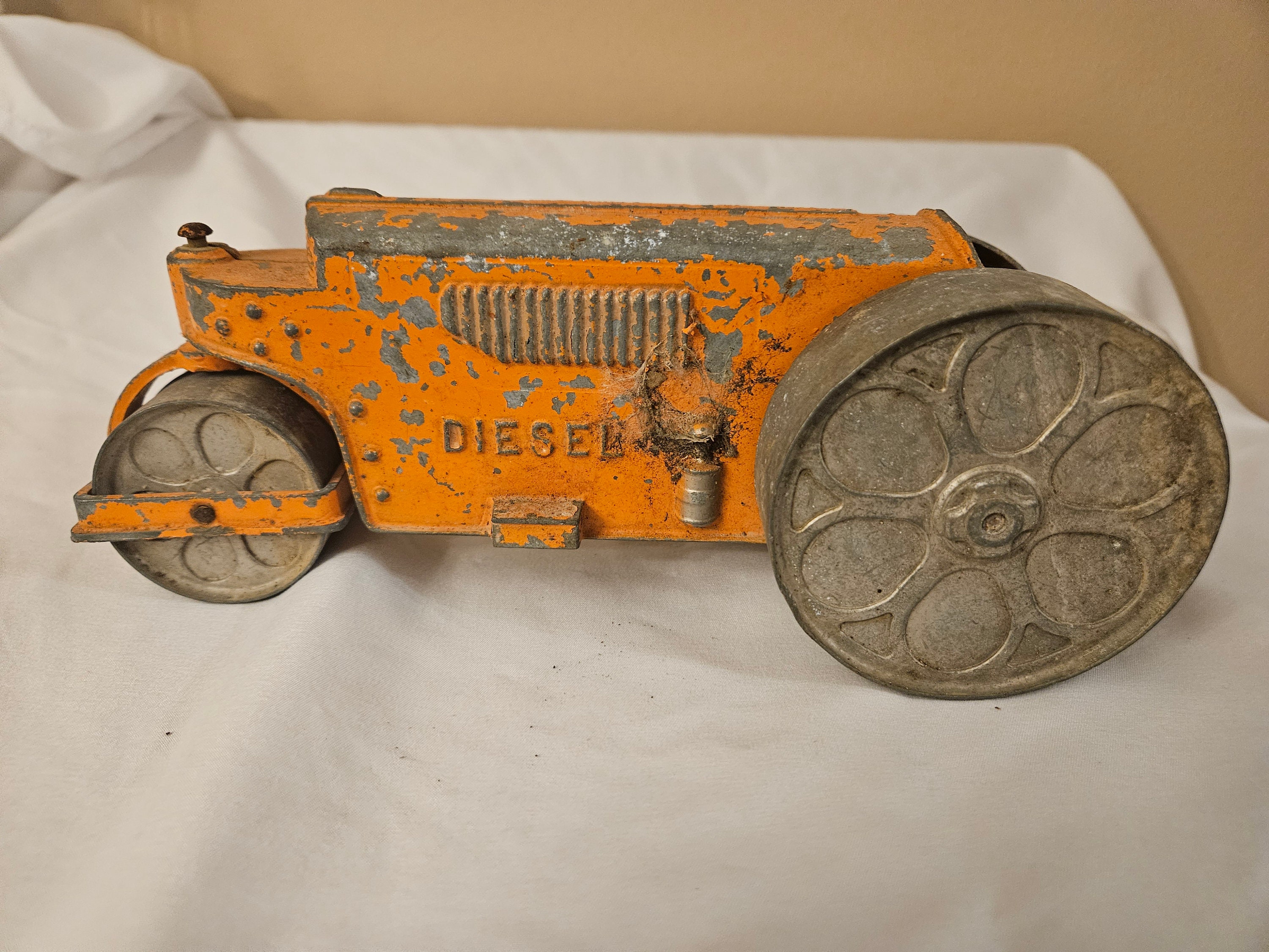 Vintage Hubley Kiddie Toy Orange Diesel Steam Roller - Etsy