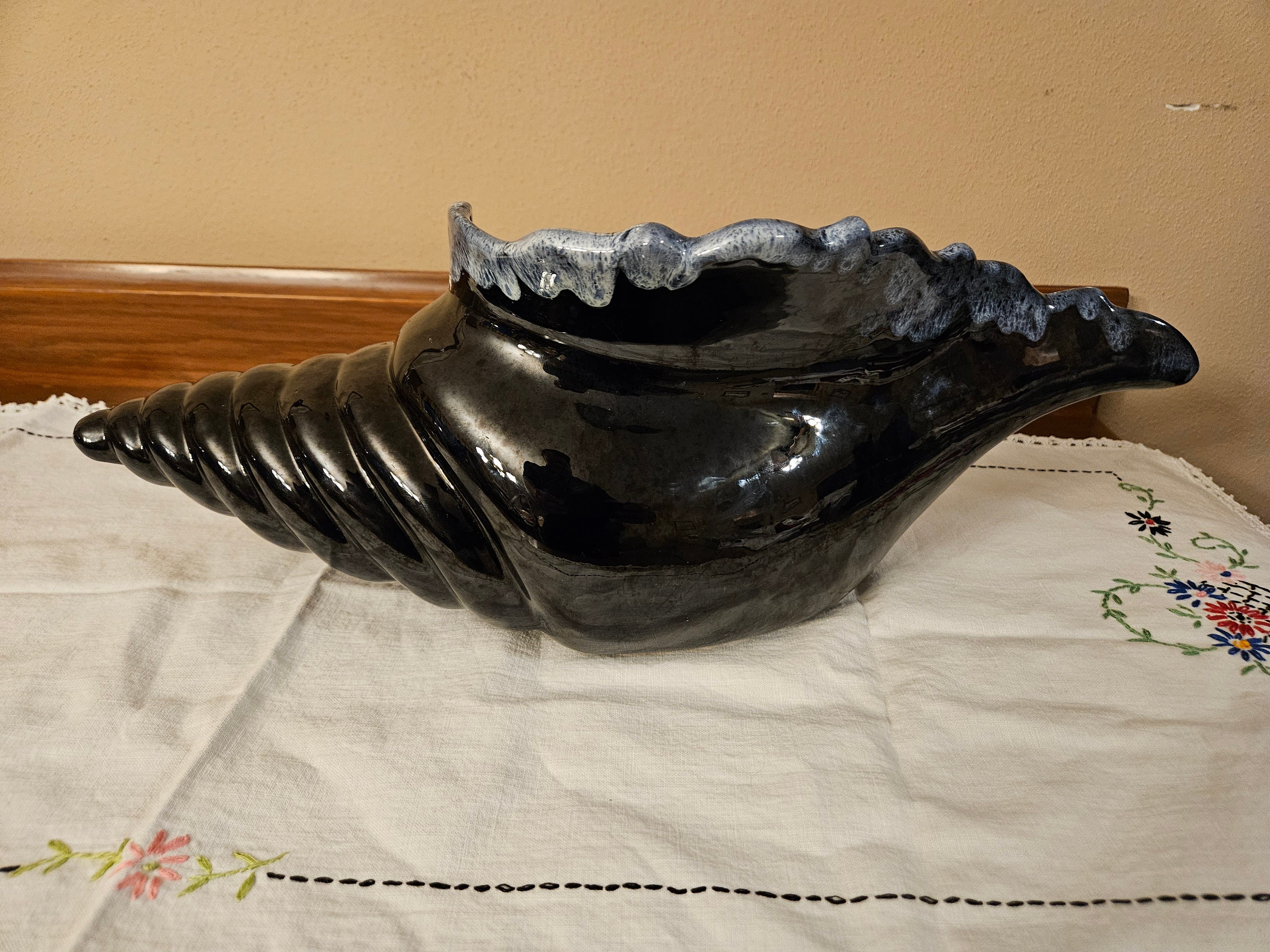 Vintage Van Briggle Pottery Conch Shell Vase Large 17 - Etsy