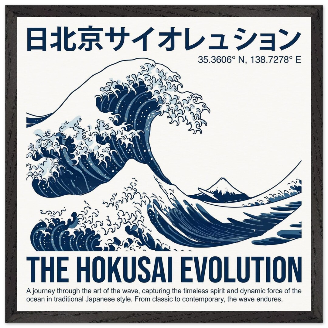 Hokusai Wave Art Print Framed Poster | the Great Wave off Kanagawa ...