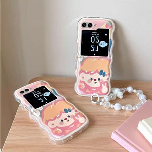 Custom Super Cute Cartoon Pink Girl Design Samsung Phone Case With ...