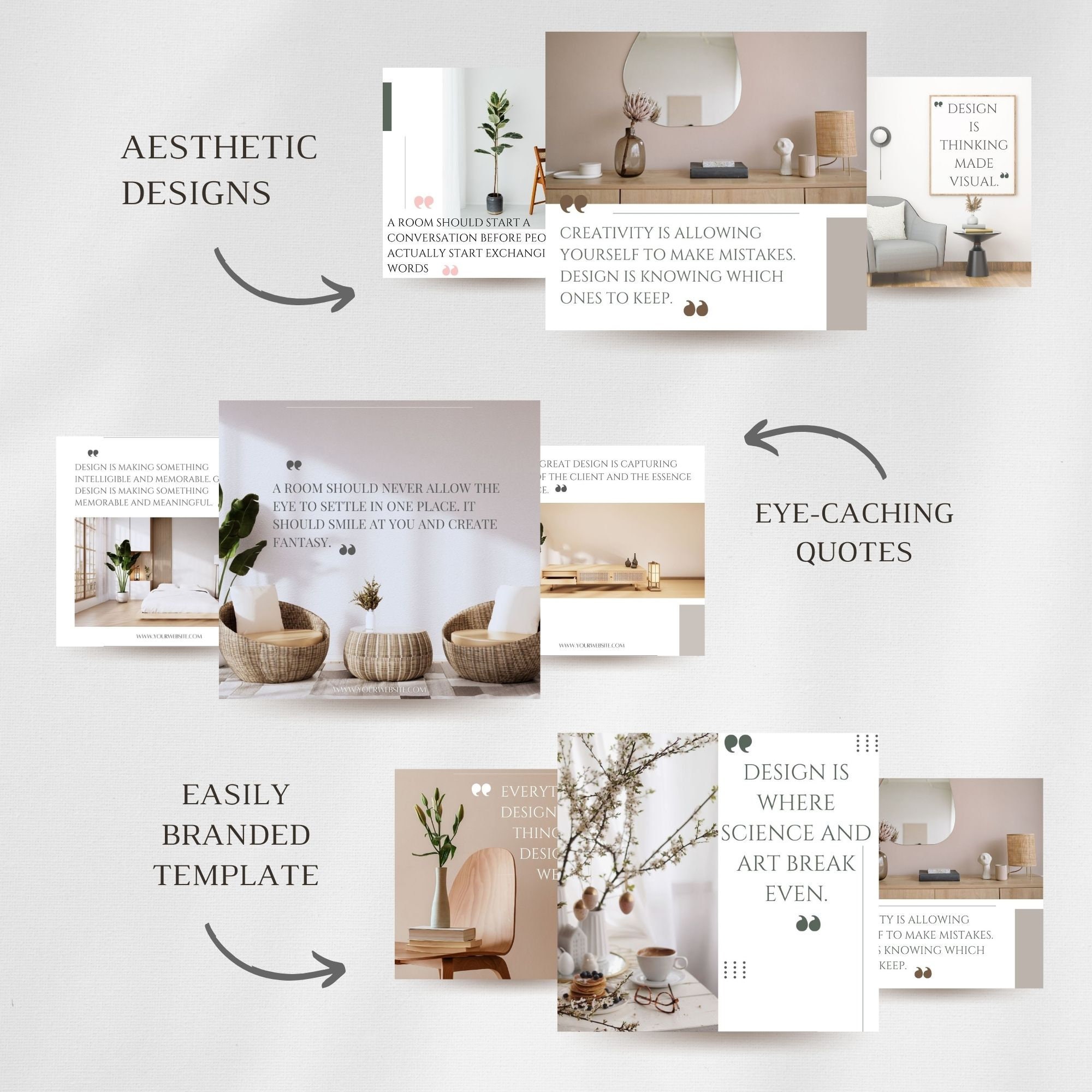 Premium Interior Design Instagram Quotes Template, Social Media Done ...