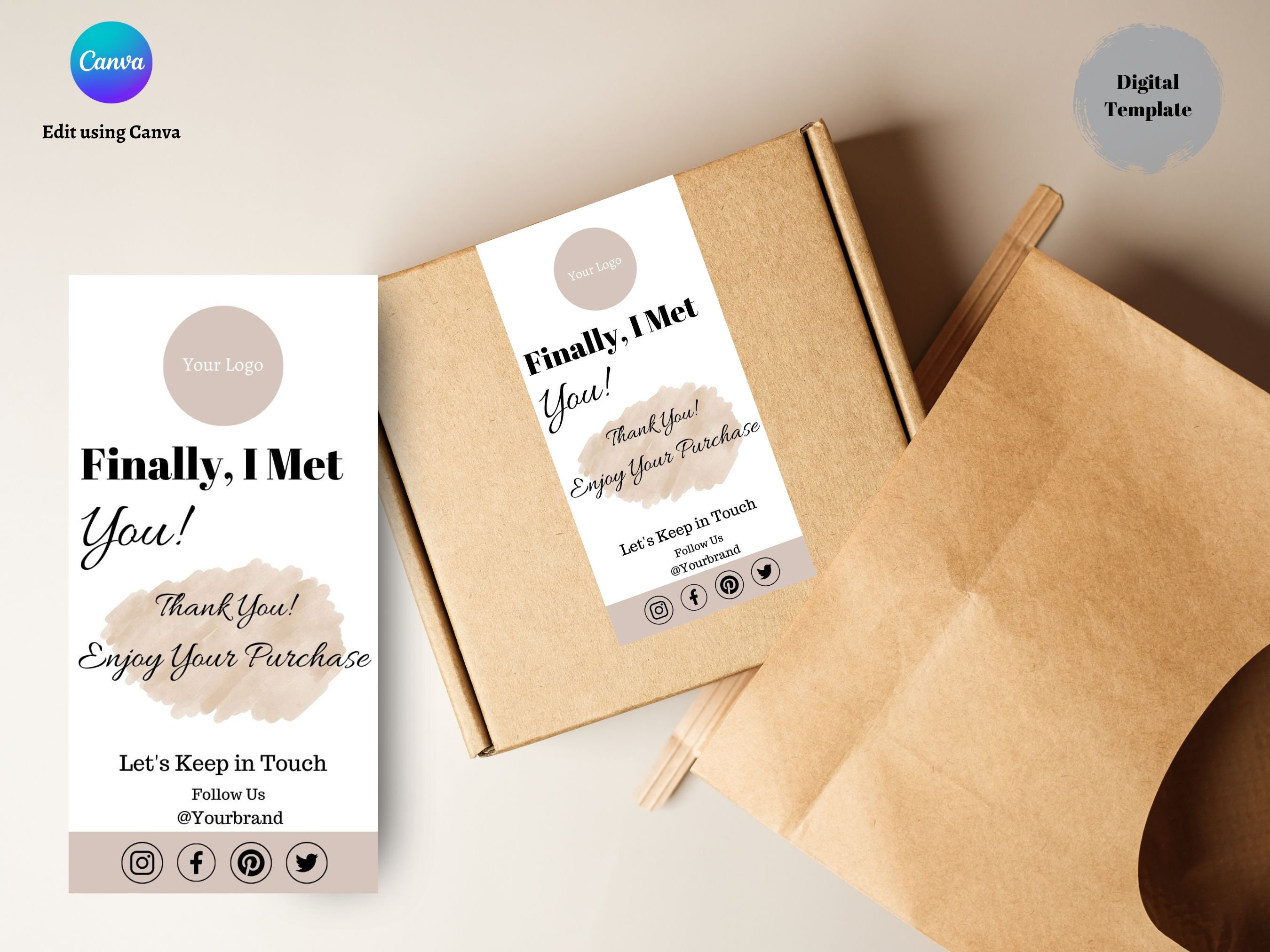 Editable Packaging Box Label Template Printable Box Label - Etsy