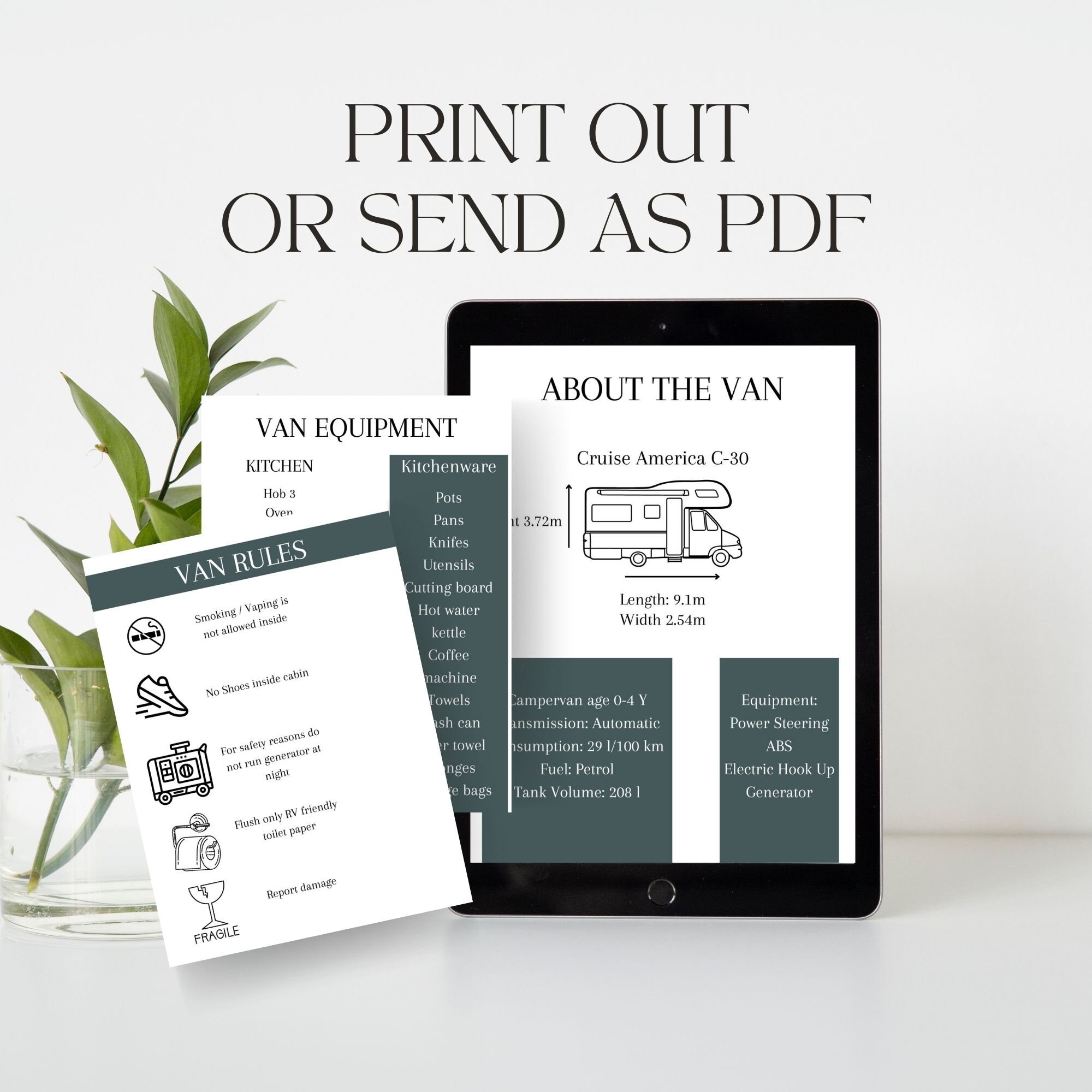 Premium RV Rental Welcome Book, Camper Trailer Renting Tips Booklet ...