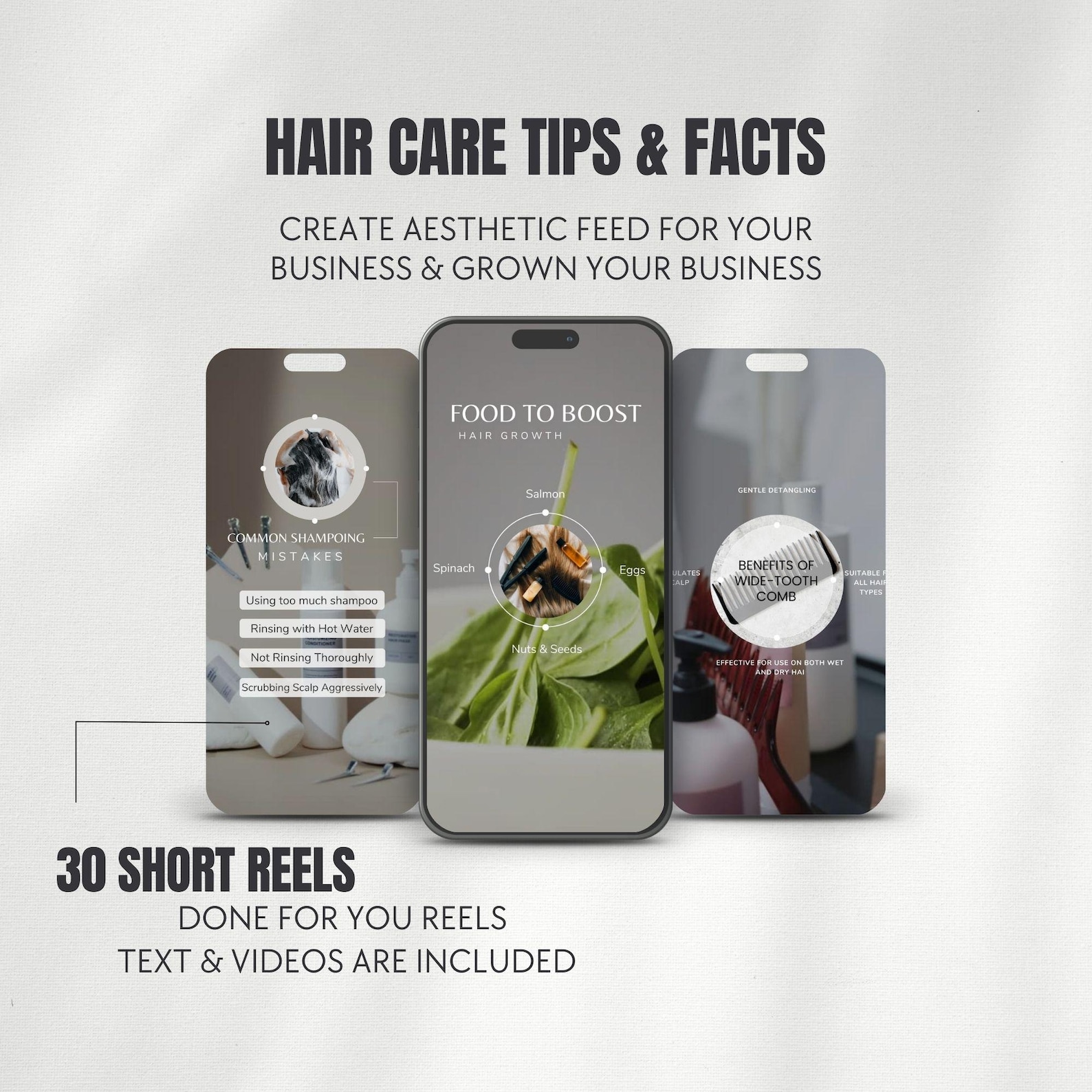 Trichology Instagram Reels Template, Hair Salon Marketing Post ...