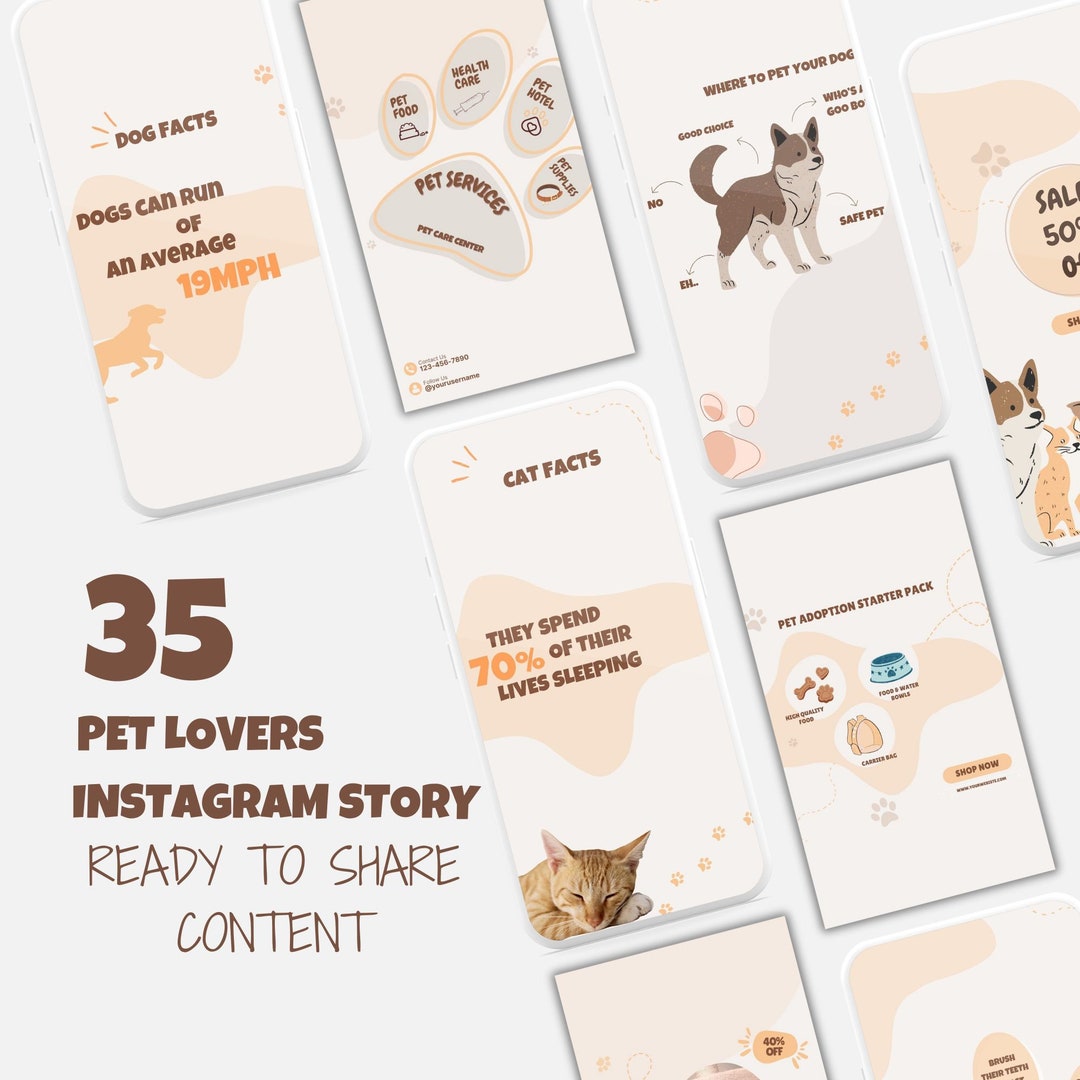 Pet Store Instagram Template, Pet Shop Social Media Content for Pet Clinics, Pet Business Post ...