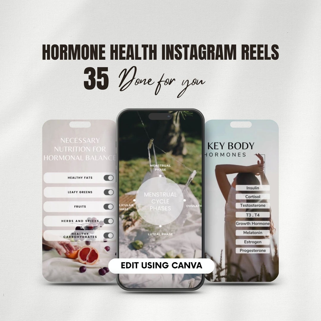 Hormone Health Instagram Reels Template, Holistic Health Coach Social ...