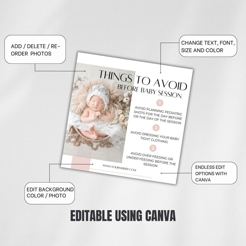 Newborn Photographer Instagram Post Templates, Maternity Photography ...