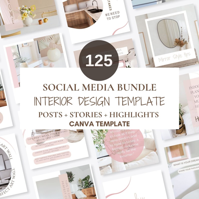 Interior Design Instagram Templates, Designer Social Media Content ...