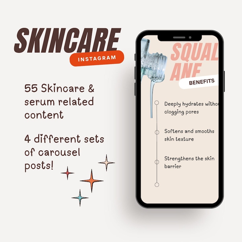 Skincare Instagram Template, Bold Colorful Beauty Esthetician Social ...