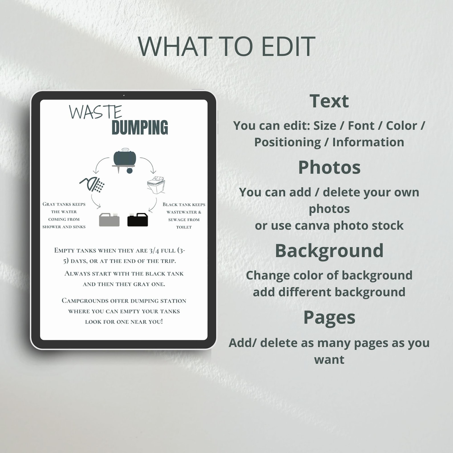 RV Rental Welcome Book Template, Camper Guidebook, Motorhome Rental ...