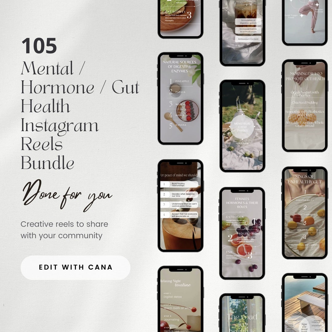 Premium Health & Wellness Instagram Reels Bundle, Hormone Health ...