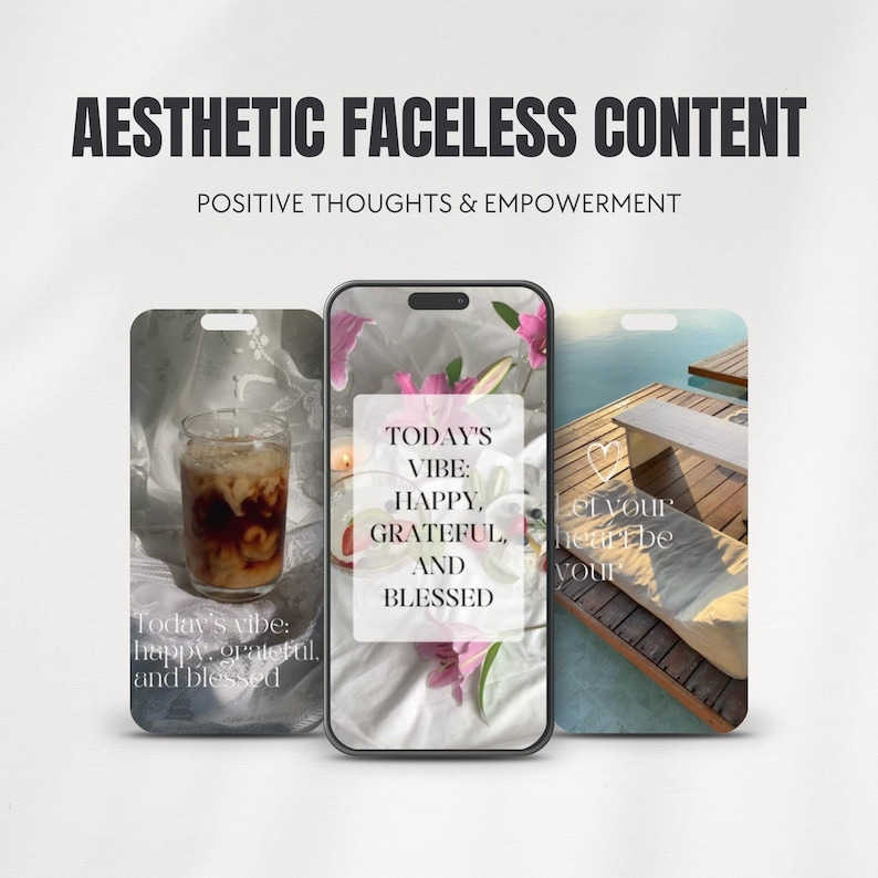 Faceless Instagram Reels Template, Aesthetic Life Coach Social Media ...