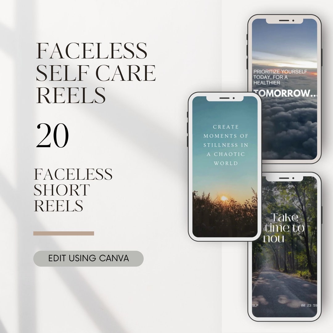 Faceless Instagram Reels Template, Done for You Self Love Reels ...