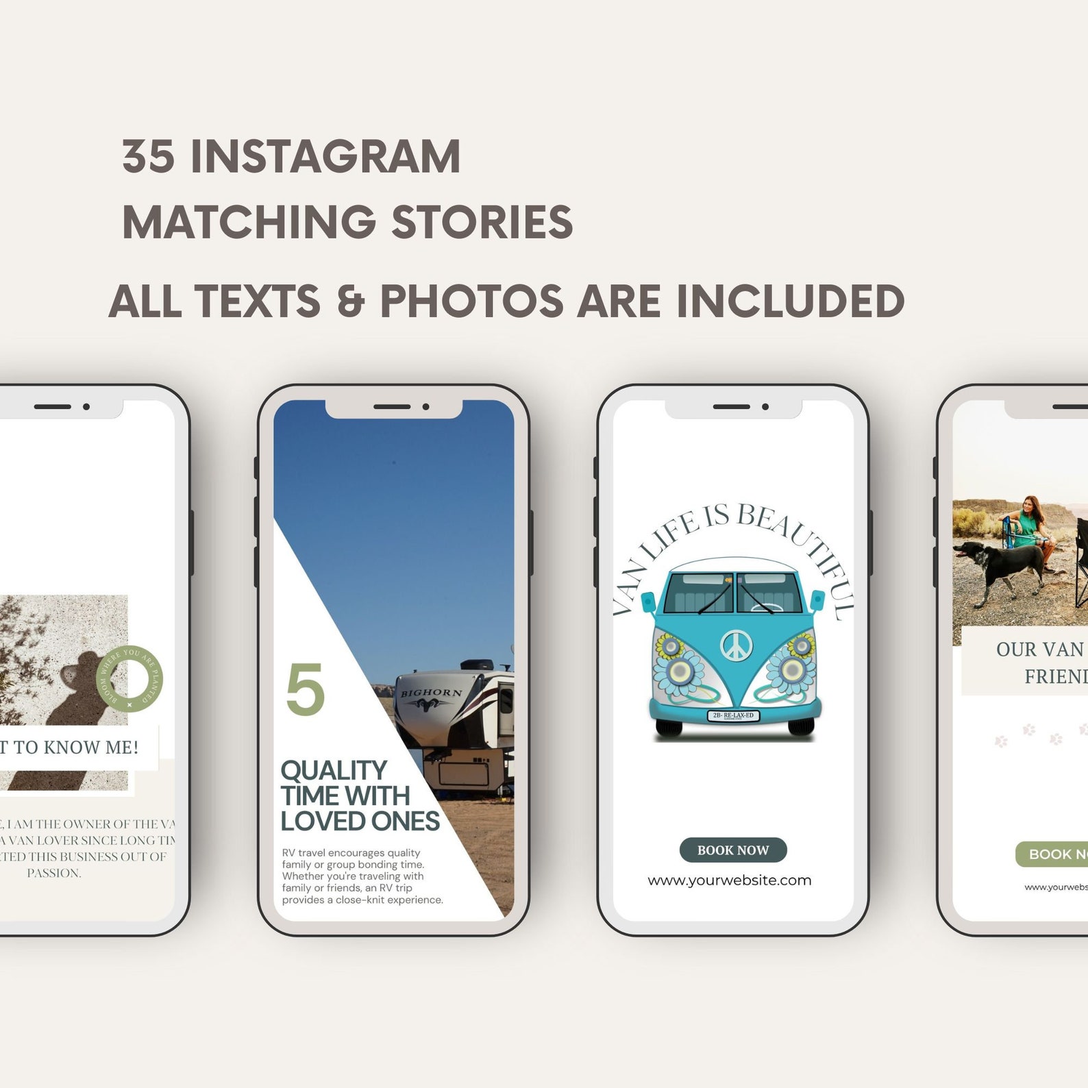 RV Rental Instagram Template, Camping Van Business Social Media ...
