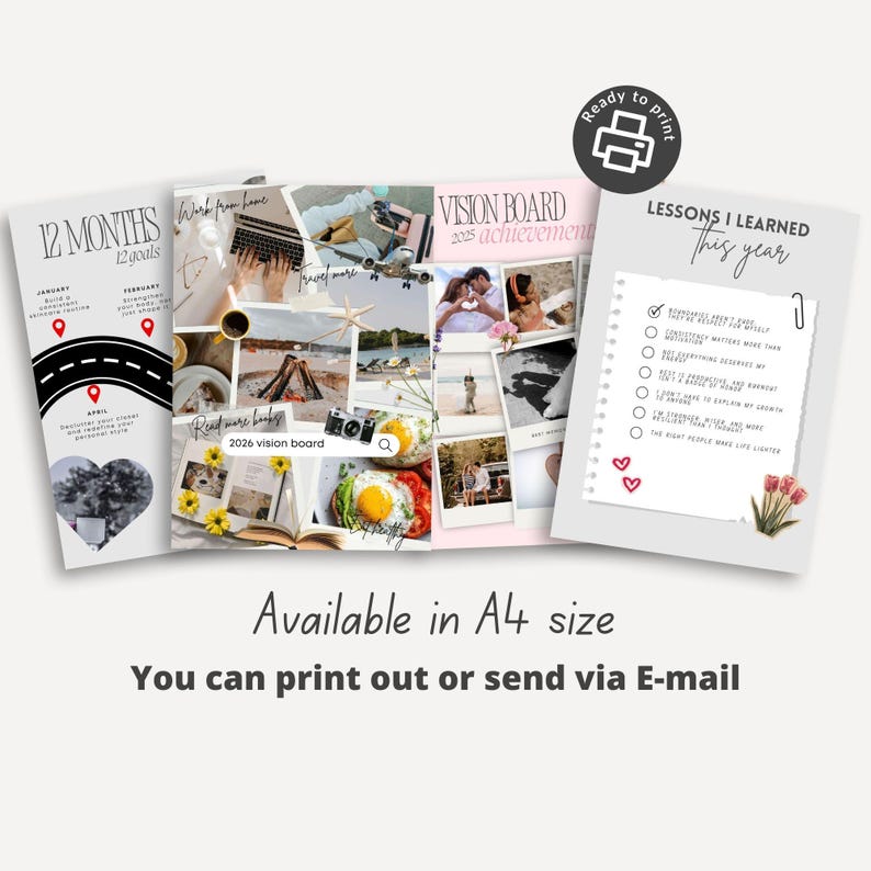 2025 Year in Review Magazine Template, Yearly Reflection Journal, Year ...