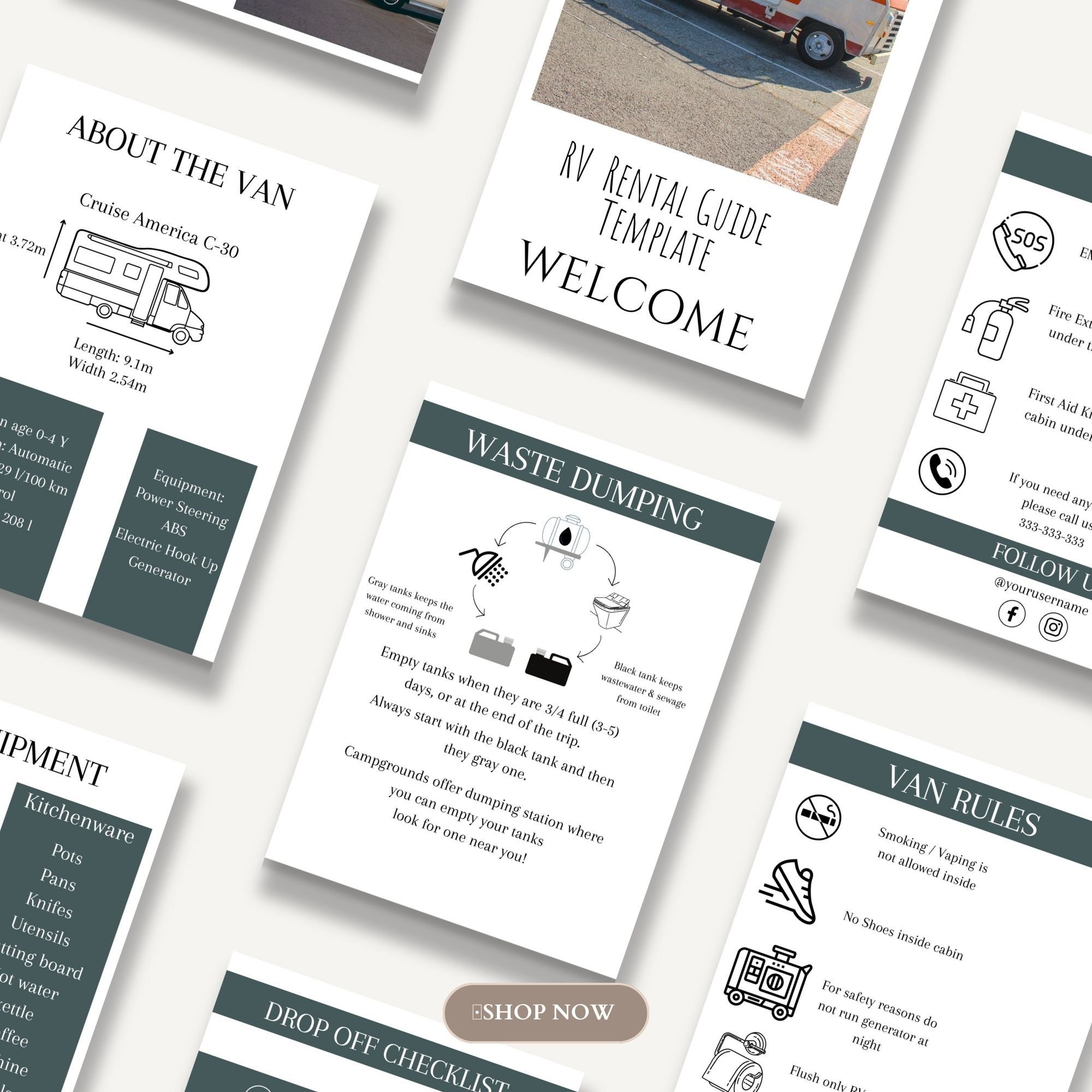 Premium RV Rental Welcome Book, Camper Trailer Renting Tips Booklet ...