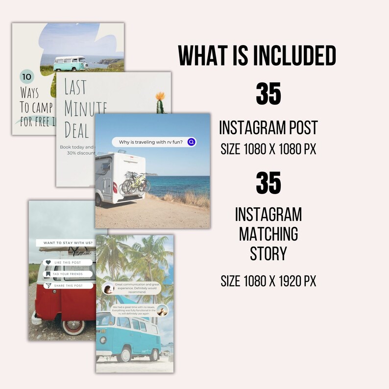 Rv Rental Instagram Template, Camper Tips IG Post, Short Term Motorhome ...