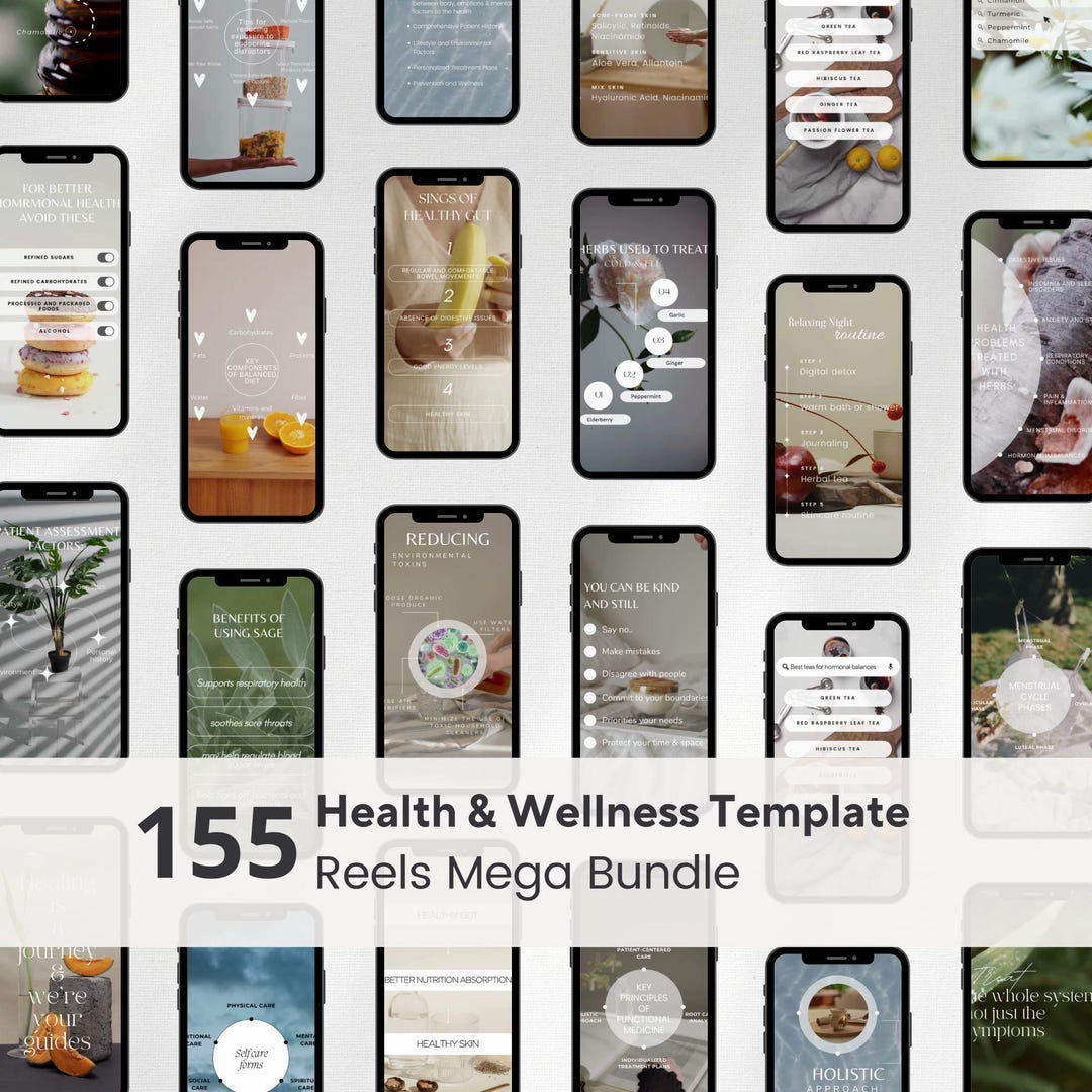 Health & Wellness Instagram Reels Template, Holistic Coach Premium ...